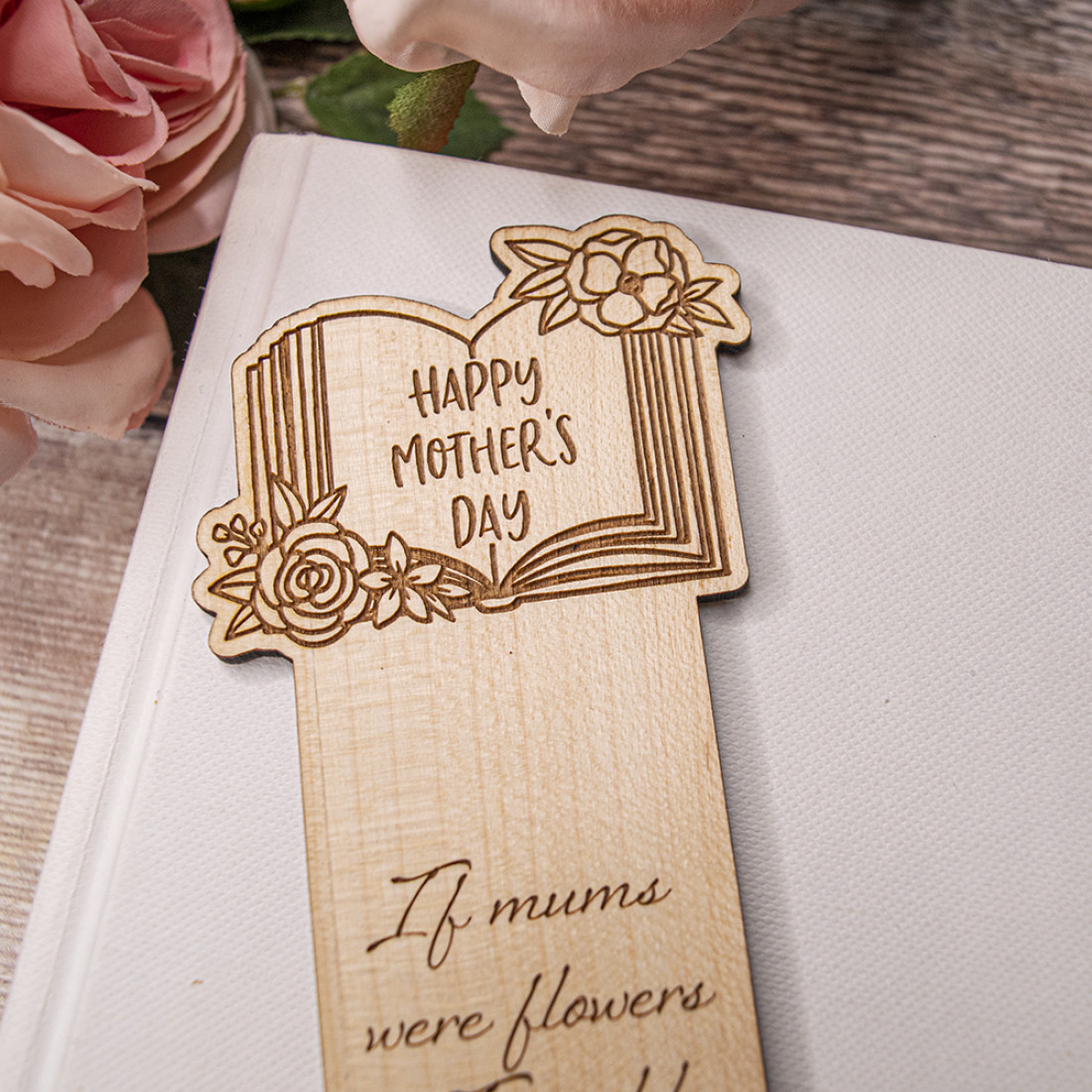 Personalised Wooden Happy Mother's Day Bookmark | The Happy Gift Makers