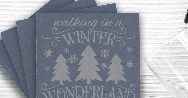 Winter Wonderland Slate Coasters | The Happy Gift Makers
