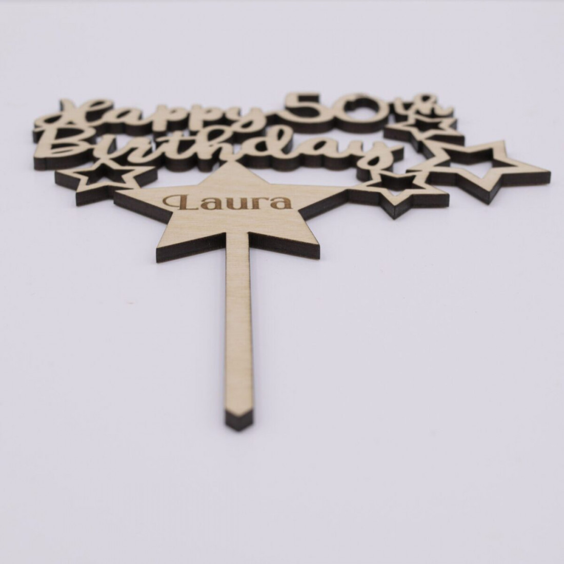 Personalised Wooden Birthday Cake Topper | The Happy Gift Makers
