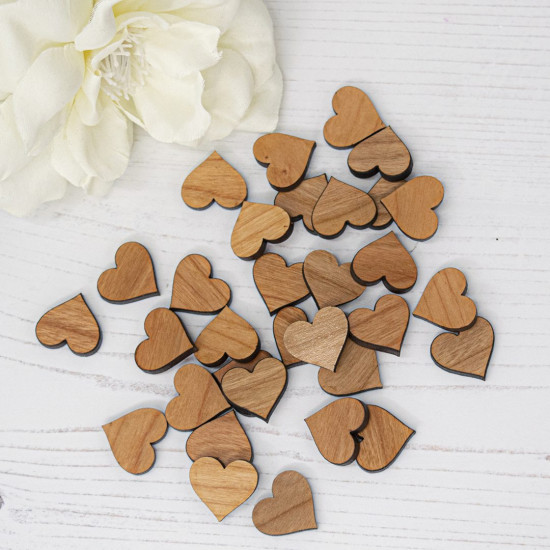 Wooden Hearts Table Confetti | The Happy Gift Makers