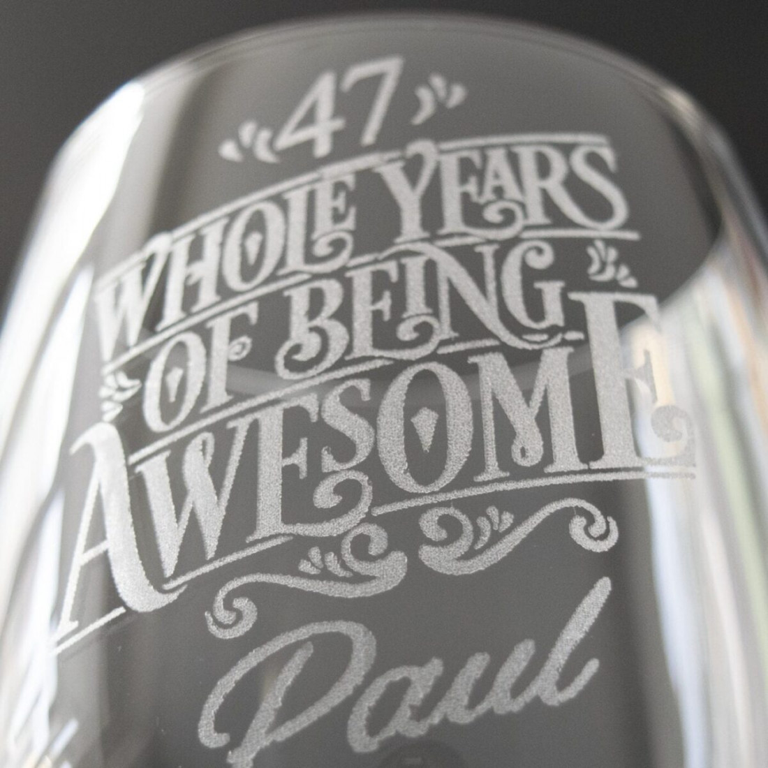 Personalised Engraved Birthday Wine Glass | The Happy Gift Makers