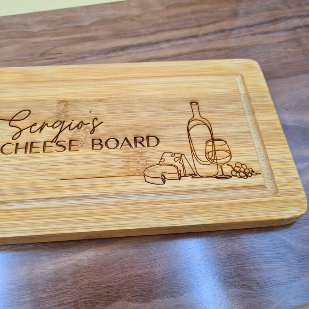 Personalised Engraved Wooden Cheese Board | The Happy Gift Makers