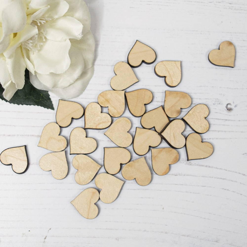 Wooden Hearts Table Confetti | The Happy Gift Makers